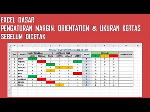 EXCEL BASICS: SETTING MARGINS, ORIENTATION & PAPER SIZE BEFORE PRINTING