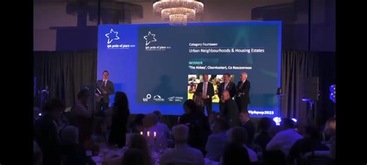 Incredible moments last night when the 'The Abbey' was crowned the outright Winner of the 'Urban Neighbourhood and Housing Estates' category in the All-Island Pride of Place Competition. 🏡🌟 How extremely proud we all are of where we are blessed to call home, at the very core of what has given life to our pride of place since its very beginning in 1952. ‘The Abbey’ has a special place in the hearts of so many, including all across the world 🌍 - This accolade is testament to that, and the incre