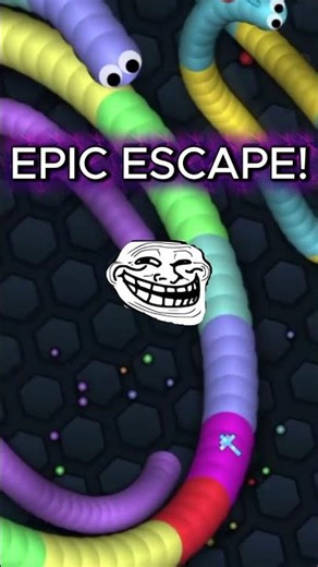 Slither io TROLL Escape! | Slitherio Funny Moments | Slither.io