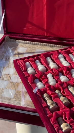 Handmade Marble Chess Set With Red Luxury Storage Box - Etsy