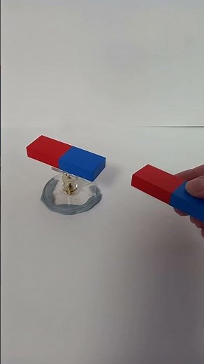 Opposite magnetic poles attract! #physics