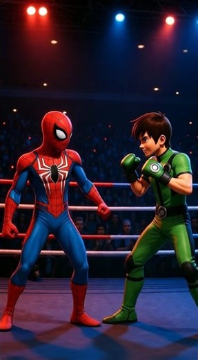 spiderman fight with ben10 #cartoon #ben10 #spiderman #ben10omniverse #spiderman