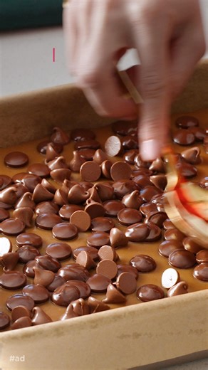 Swirly Shortbread Chocolate Chip Cookie Bars are inspired by millionaire shortbread with a chocolatey twist 😍 Get the recipe for Day THREE of #12DaysOfCookies, sponsored by Ghirardelli Chocolate Company: https://foodtv.com/4py28yg | Food Network