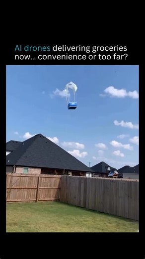Center of AI on Instagram: "This is how Walmart is delivering snacks in some areas now. A customer receives their order via an autonomous delivery drone, part of Walmart’s expanding drone delivery program. The drone uses automated flight software, GPS, sensors, and AI-style navigation systems to fly to the drop-off location, lower the package, and return — with minimal human involvement. 🚁🍿 The program is currently live in select U.S. locations and is designed for small, quick orders like snac