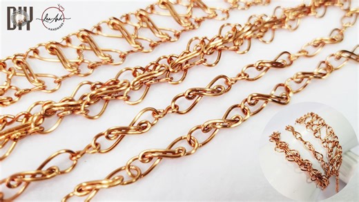 Make a stunning infinity bracelet – 4 elegant chain styles from copper wire 1118