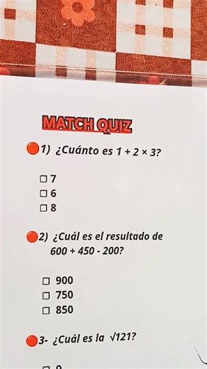MATCH QUIZ #quiz #matematica #unitedstates #matematica #learnontiktok