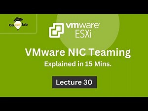 Lecture 30. VMware ESXi NIC Teaming Explained | Benefits & Use Cases | ESXi Tutorial | GoVMlab