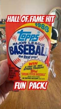 1988 Topps baseball cards old / vintage wax pack opening rip. Hall of Fame hit!