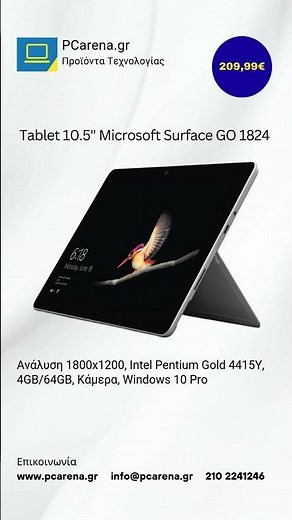 Tablet 10.5" Microsoft Surface GO 1824