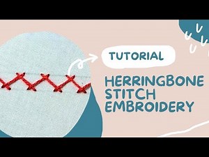 Herringbone Stitch Embroidery Tutorial (Visgraatsteek Borduren) | Hand Embroidery for Beginners