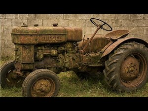 Complete Restoration of Heavily Damaged and Rusted Diesel-Powered Tractor to Full Working Condition
