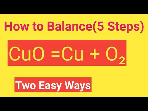 CuO =Cu + O2 Balanced Equation||Copper (ii)oxide =Copper +Oxygen Balanced Equation