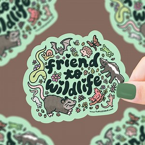 Friend to Wildlife Sticker: Waterproof Vinyl Decal - Etsy