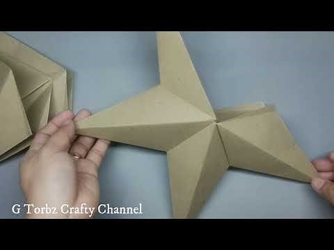 DIY STAR LANTERN | 3D STAR MAKING WITH PAPER | PAPER STARS ORIGAMI