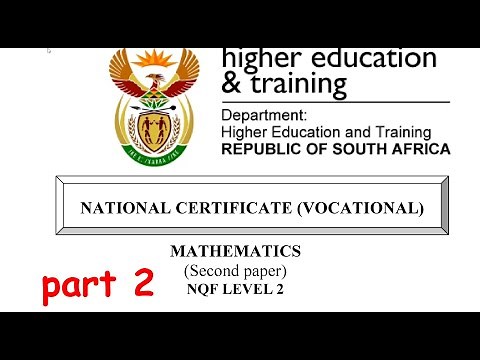 MATHEMATICS NCV PAPER 2 LEVEL 2-PART 2