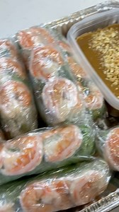 Make Vietnamese Shrimp Spring Rolls for Super Bowl. I modified the portions smaller in my peanut dipping sauce because I made I big batch for a lot of people. The ingredients are 1 tbsp avocado oil, 1oz minced shallots, 1 tbsp minced garlic, 1/2 cup of water, 1 tbsp of palm sugar or 1/2 tbsp table sugar, 1 tsp vinegar, 3 tbsp peanut butter, 2 tbsp of hoisin sauce and 1/2 cup of milk or more depending on desired consistency. | My Healthy Dish