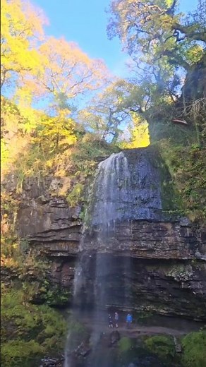 Beautiful Henrhyd Falls and the Nant Llech waterfall trails in Neath 🌊♡♡