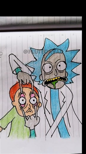 easy drawing of rick and morty