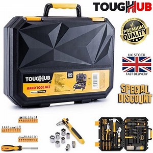 Tool Kit Complete 134 Pcs DIY Hand Tools Set for Home Garage Workshop Use Yellow  | eBay UK