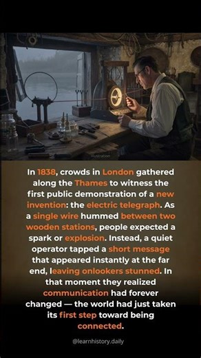The Telegraph That Connected the World. In 1838, the first public electric telegraph ...