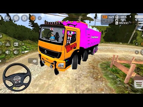 💥 Mhachal Off-Road Map Mod 🗾| Bharat Benz Stones Material Transport ✅| Bussid #2026