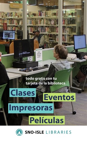 8.7K views · 74 reactions | Tu biblioteca Sno-Isle te da acceso a una laptop con internet para llevar a casa, además de:  Clases  Eventos ️ Impresiones  ¡Y hasta películas en streaming! Todo GRATIS con tu tarjeta de la biblioteca. Obtén la tuya hoy en  www.sno-isle.ogr/obtenga-una-tarjeta-de-la-bibliteca Sno-Isle Libraries | Jaime Mendez News | Facebook