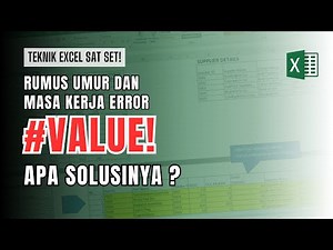 Solution for #VALUE! Error in Formulas for Working Years, Age, DATEDIF, YEARFRAC, etc. (date form...