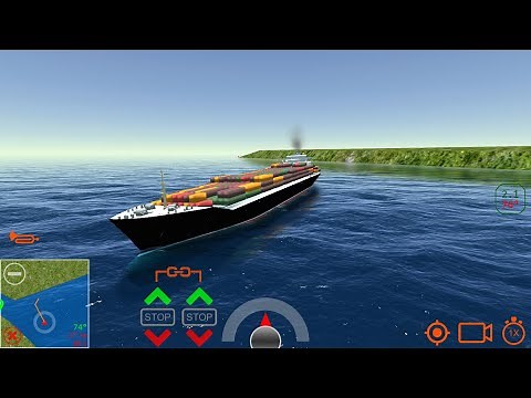 Docking a Container Ship - Ship Handling Simulator Gameplay