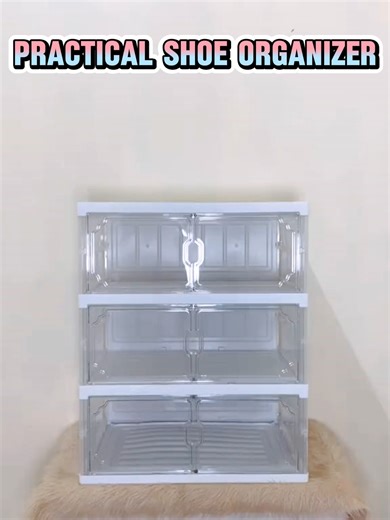 #shoecabinet #Shoestorage A shoe display cabinet with ample storage space, clearly showcasing the shoes stored inside.