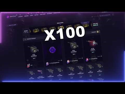 I'M SELLING MY KNIFE AND OPENING X100 CASES! SKIN.CLUB