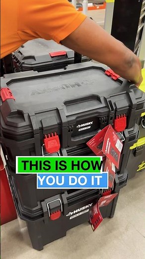 Husky build out tool box stacking system is very inexpensive at $150 for 3 pieces #trending #tools