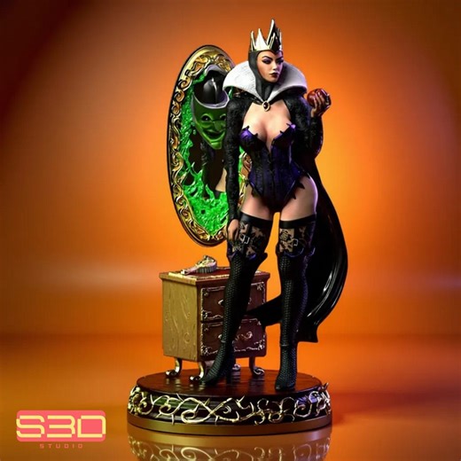 Dark Enchanted Queen Statue STL File – Gothic Fairy Tale Villain Fan Art | Multiple Scale - Etsy Australia