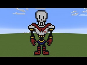 How To Make Papyrus From Undertale - Minecraft Pixel Art Tutorial
