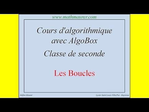 Les boucles avec Algobox