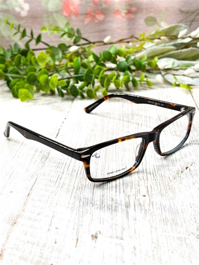 Rectangular Brown Tortoise-shell Eyeglasses: 54[]16-140 - Etsy