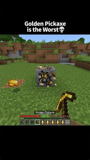 Minecraft golden pickaxe moments