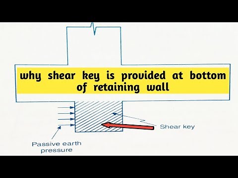 Why Shear Key is Provided at bottom of Retaining Wall | Shear key Design |