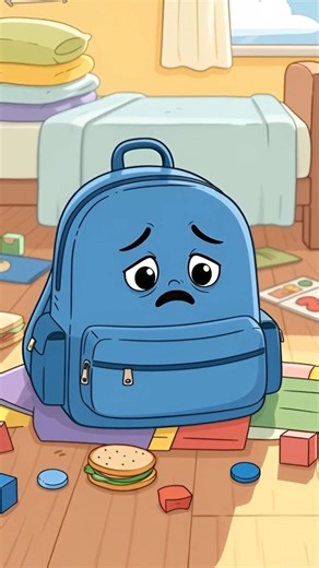 🎒 The Backpack That Ran Away — Heartwarming Animated Short | 😱 #kidsvideo #cute #cartoon