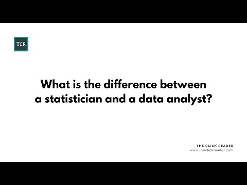 What is the difference between a statistician and a data analyst? - Learn with TCR