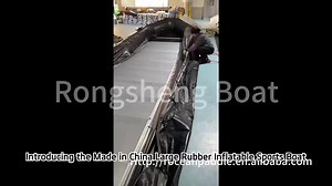 9m Aluminum Floor Black Inflatable Boat Rescue Boat Rowing