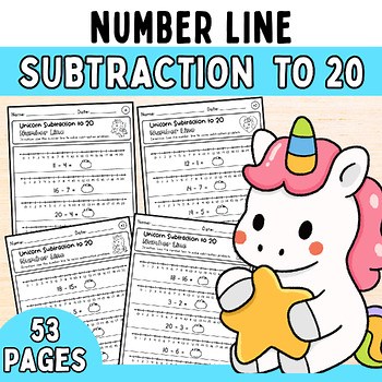 Number Line Subtraction to 20 Worksheet Fun Math