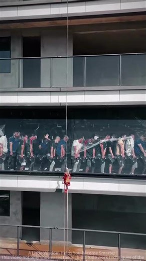 High-Rise Glass Installation Project Begins: Workers Sweat It Out at High Altitudes!