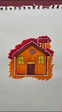 How to draw a house | Simple house drawing