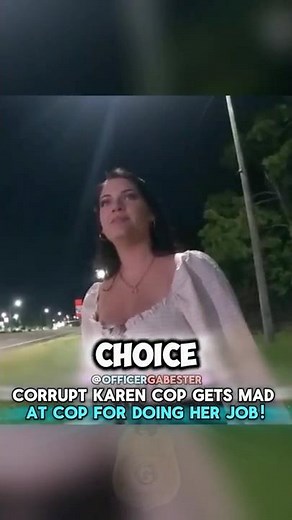 Corrupt Karen Cop Gets Mad At Cop For Doing her Job!