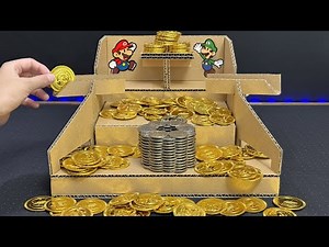 How to make Coin Pusher with cardboard. DIY. Tutorial.