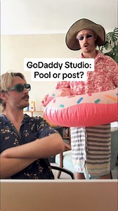 4.8K views · 23 reactions | GoDaddy Studio is a design app created for busy entrepreneurs who need professional content fast—so they can run a summer sale and sunbathe while sipping on something spectacular. Of course Create bee-yoo-ti-full social posts with GoDaddy Studio in less time than it takes to slip into your favorite beach attire 全况. Download the app for free or try the desktop version today.  https://studio.click.godaddy.com/FVXM/6ix3wsag | GoDaddy | Facebook