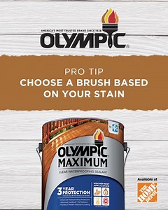 Choosing the right stain is the first step to getting stunning results. Your next order of business is making sure you’re also using the right brush. | Olympic Stains