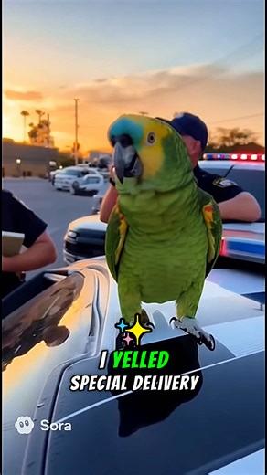 🦜🚔 Parrot Chases Mailman – ‘Special Delivery!’ 😂💦 #PoliceParrot #ParrotComedy #CopHumor #FunnyShorts #ViralReels #OfficerLaughs #BirdTok #AIShorts #UnderFeatherOps #WaterBlast #PrecinctLife #PoliceParrotSeries | Critter PD