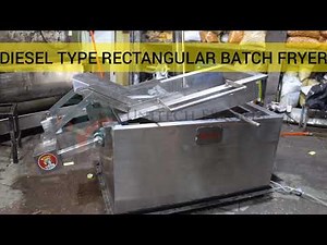 120 Lit. Diesel type rectangular Batch Fryer Machine (+91-909 505 909 1) ‪@UnitechFoodMachine‬