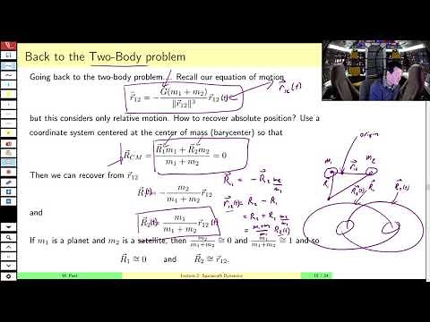AEE462 Lecture 2, Part B - The 2 body problem, gravitational constants and Energy Cons. Examples